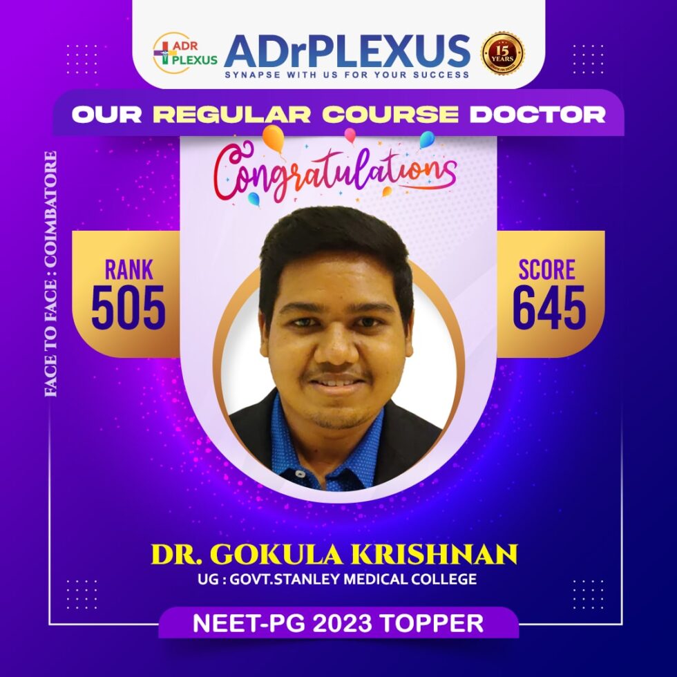 NEET PG 2023 Toppers - ADrPLEXUS NExT / INICET